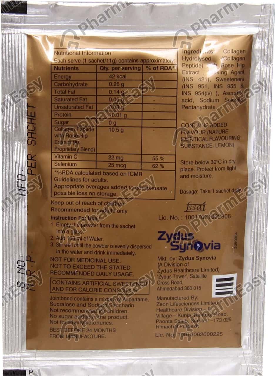 Buy Jointbond Lemon Flavour Sugar Free Sachet Of 11gm Oral Powder ...