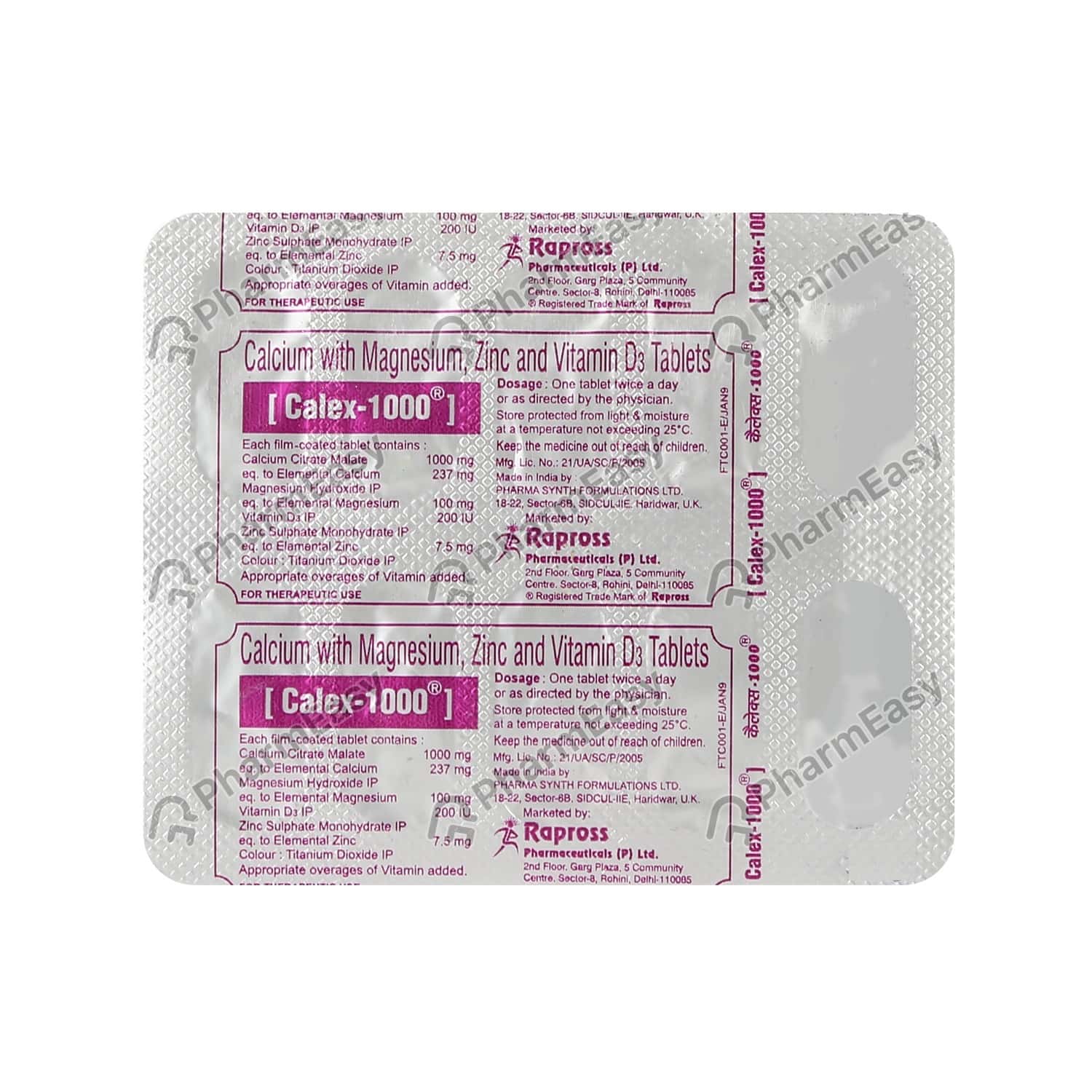 Buy Calex 1000mg Strip Of 10 Tablets Online at Flat 18% OFF* | PharmEasy
