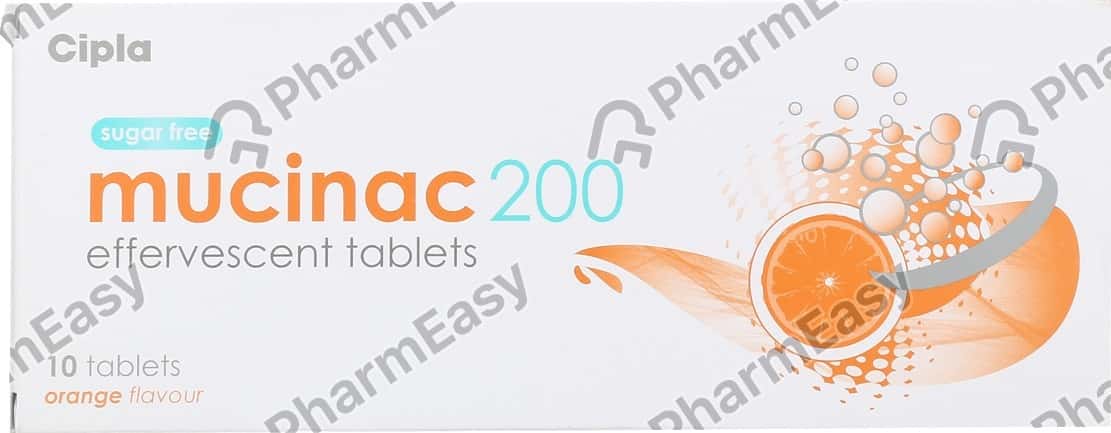 Mucinac 200 MG Tablet (10): Uses, Side Effects, Price & Dosage | PharmEasy
