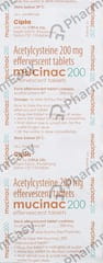 Mucinac 200 MG Tablet (10): Uses, Side Effects, Price & Dosage | PharmEasy