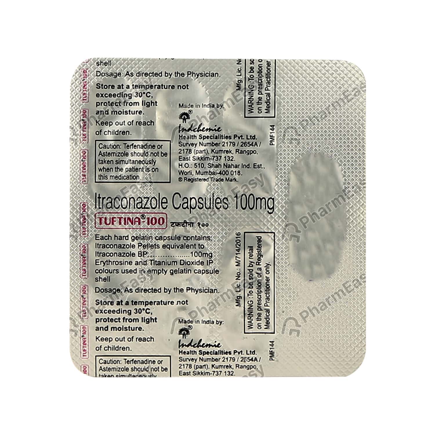 Tuftina 100 MG Capsule (7) - Uses, Side Effects, Dosage, Composition ...