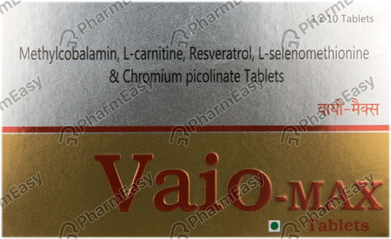 Buy Vaio Max Strip Of 10 Tablets Online at Flat 15% OFF | PharmEasy
