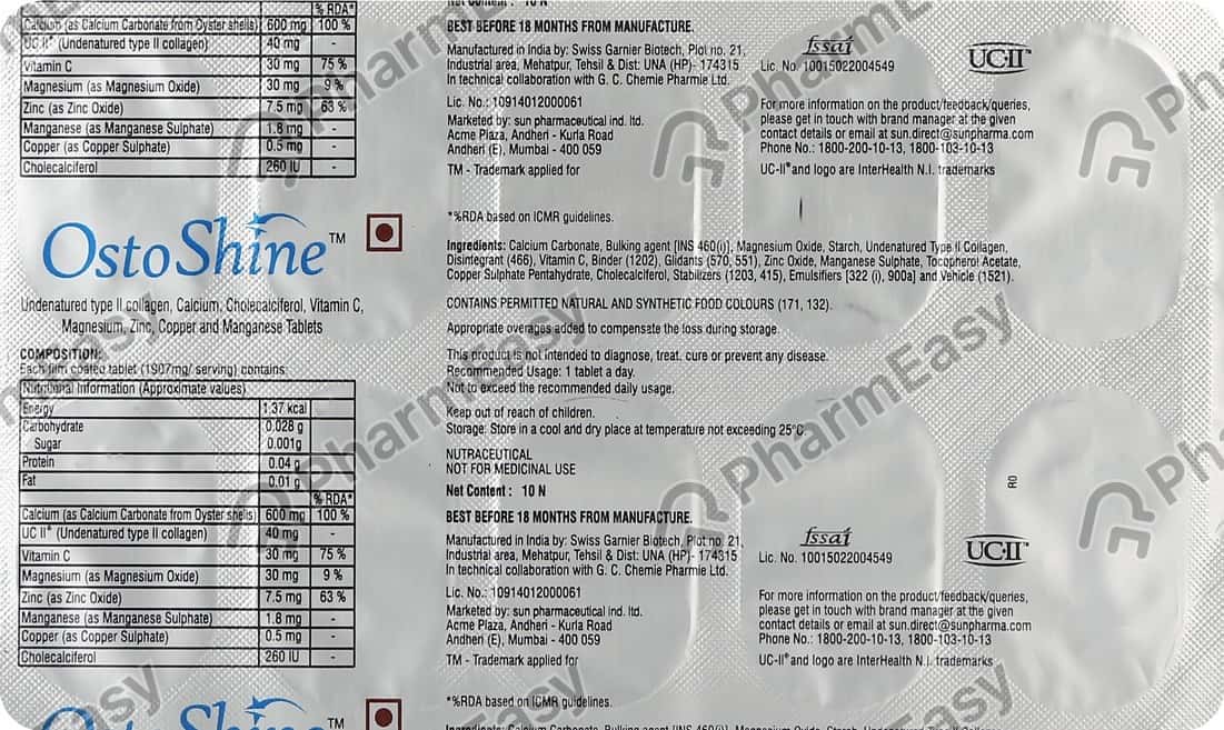 Buy OSTOSHINE TAB 10'S Online & Get Upto 60% OFF at PharmEasy