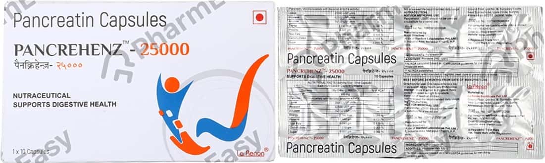 Pancrehenz 300 MG Capsule (10): Uses, Side Effects, Price & Dosage ...