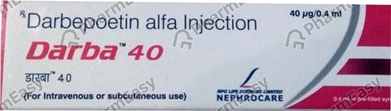 Darba 40 MG Injection (0.4): Uses, Side Effects, Price & Dosage | PharmEasy