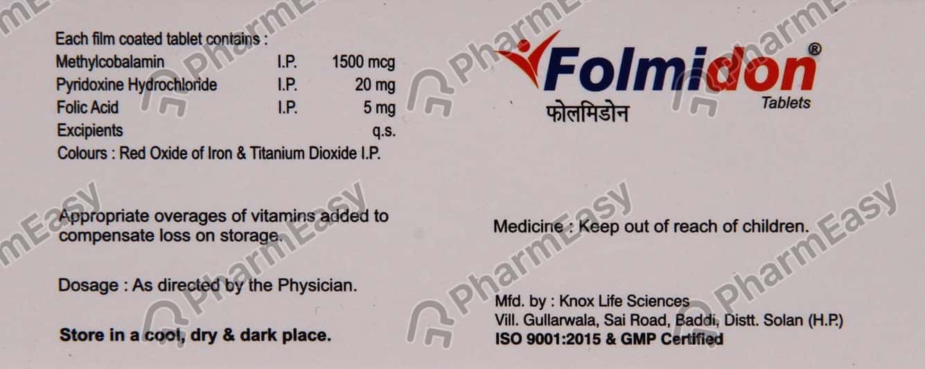 Buy Folmidon Strip Of 10 Tablets Online at Flat 15% OFF | PharmEasy