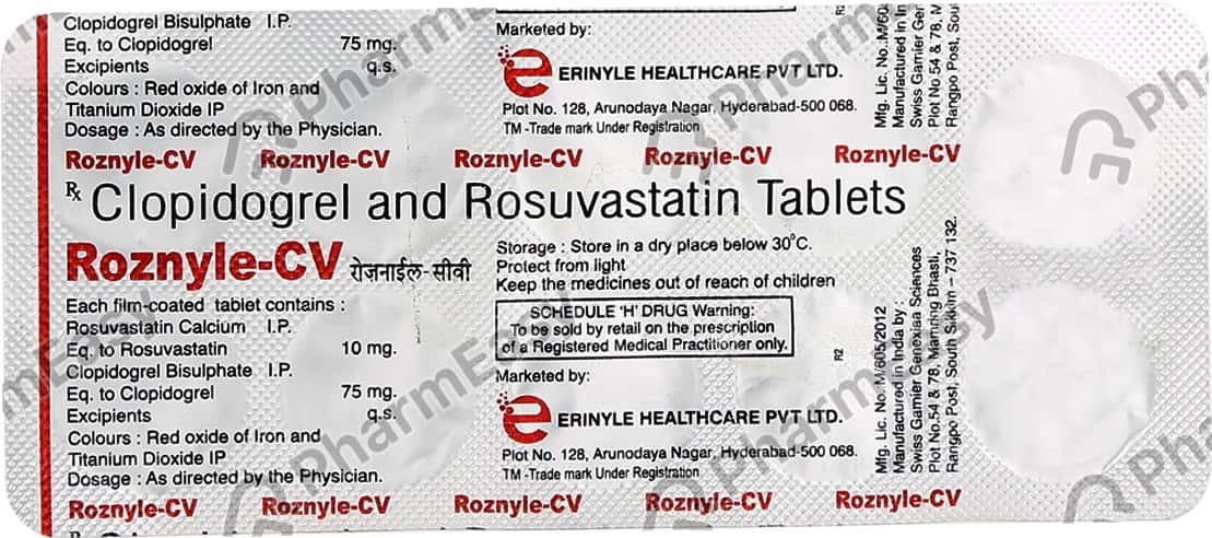 Roznyle Cv 10mg Strip Of 10 Tablets: Uses, Side Effects, Price & Dosage ...