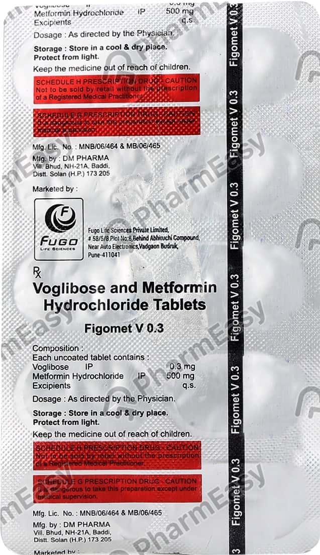 Figomet V 0.3mg Strip Of 10 Tablets: Uses, Side Effects, Price & Dosage | PharmEasy