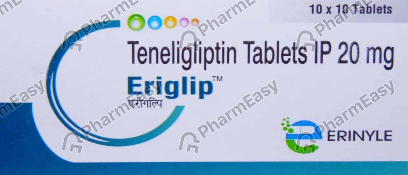 Eriglip 20 MG Tablet (10): Uses, Side Effects, Price & Dosage | PharmEasy