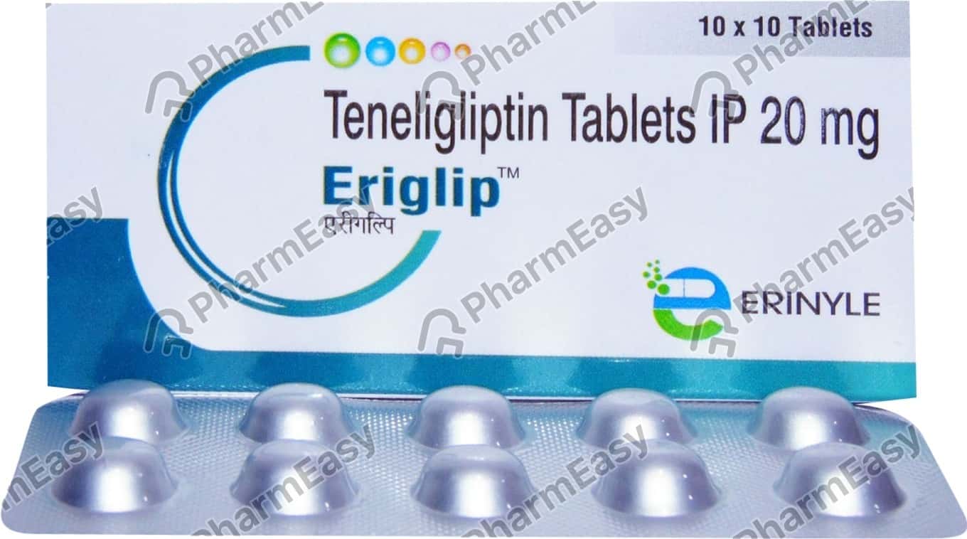 Eriglip 20 MG Tablet (10): Uses, Side Effects, Price & Dosage | PharmEasy