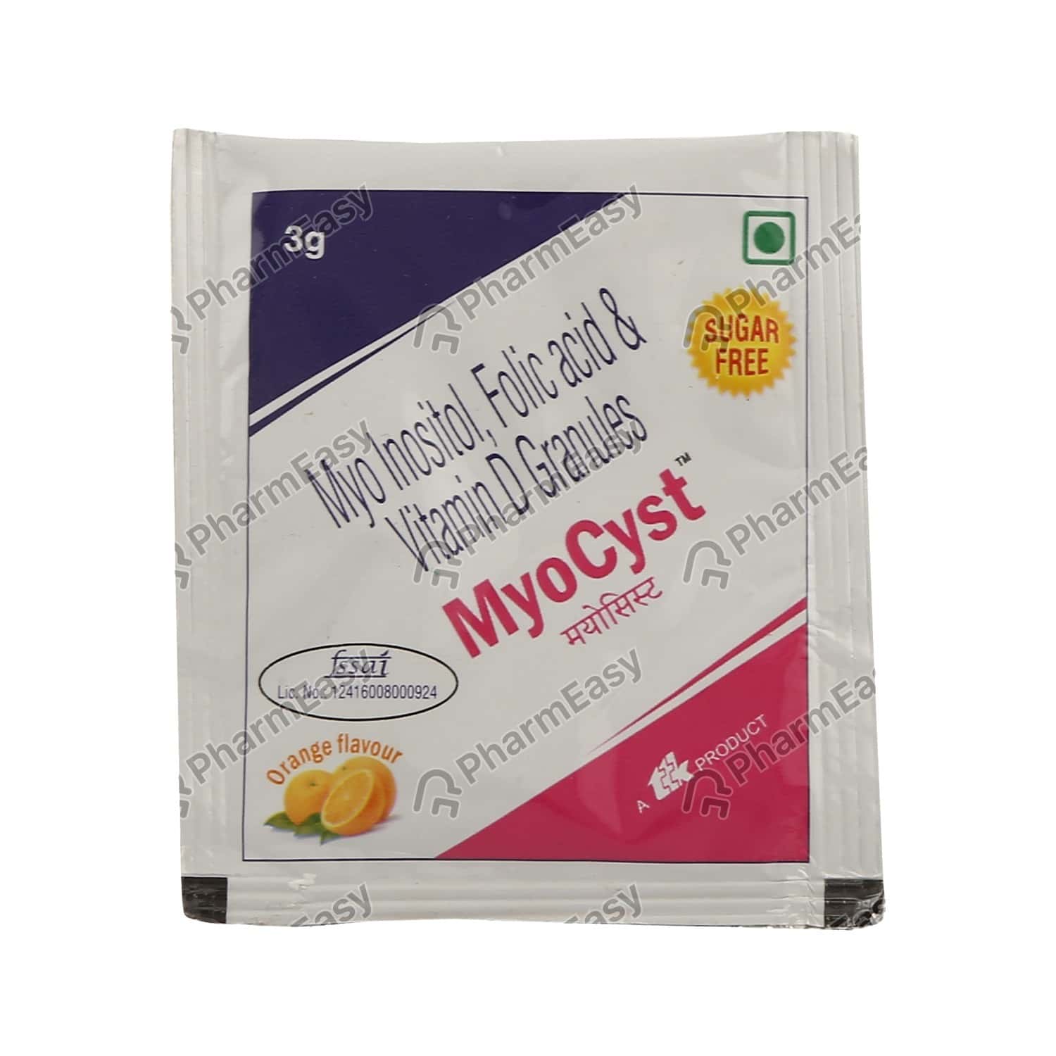 Buy Myocyst Orange Flavour Sugar Free Sachet Of 3gm Granules Online at ...