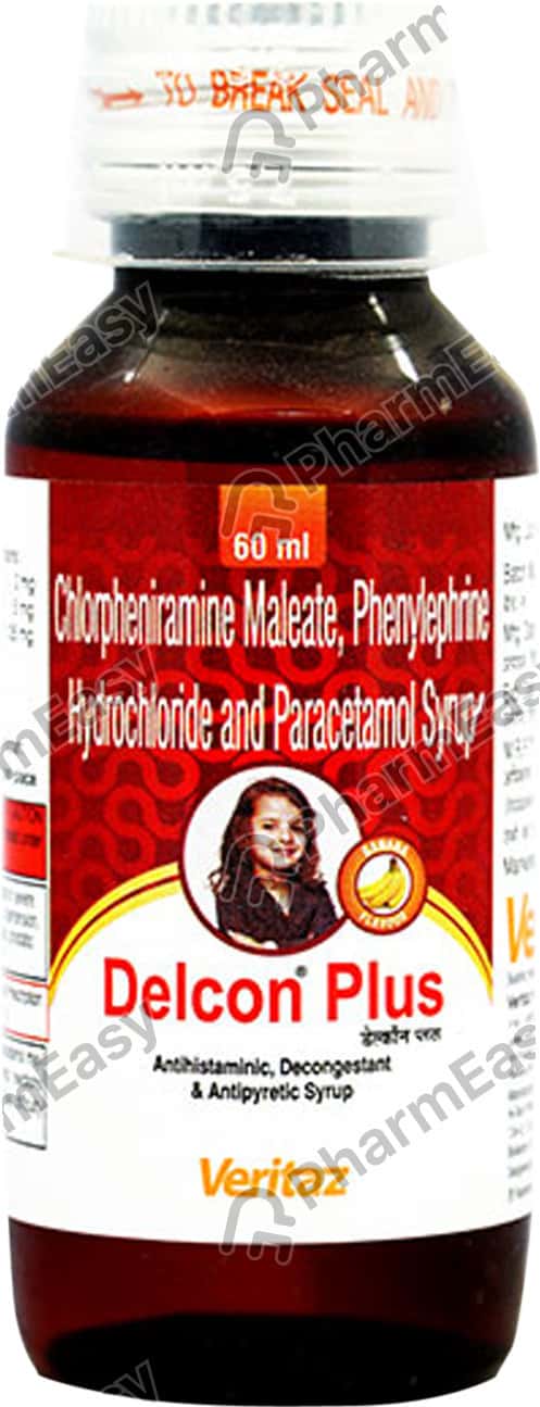 Delcon Plus Banan Flavour Bottle Of 60ml Syrup: Uses, Side Effects ...
