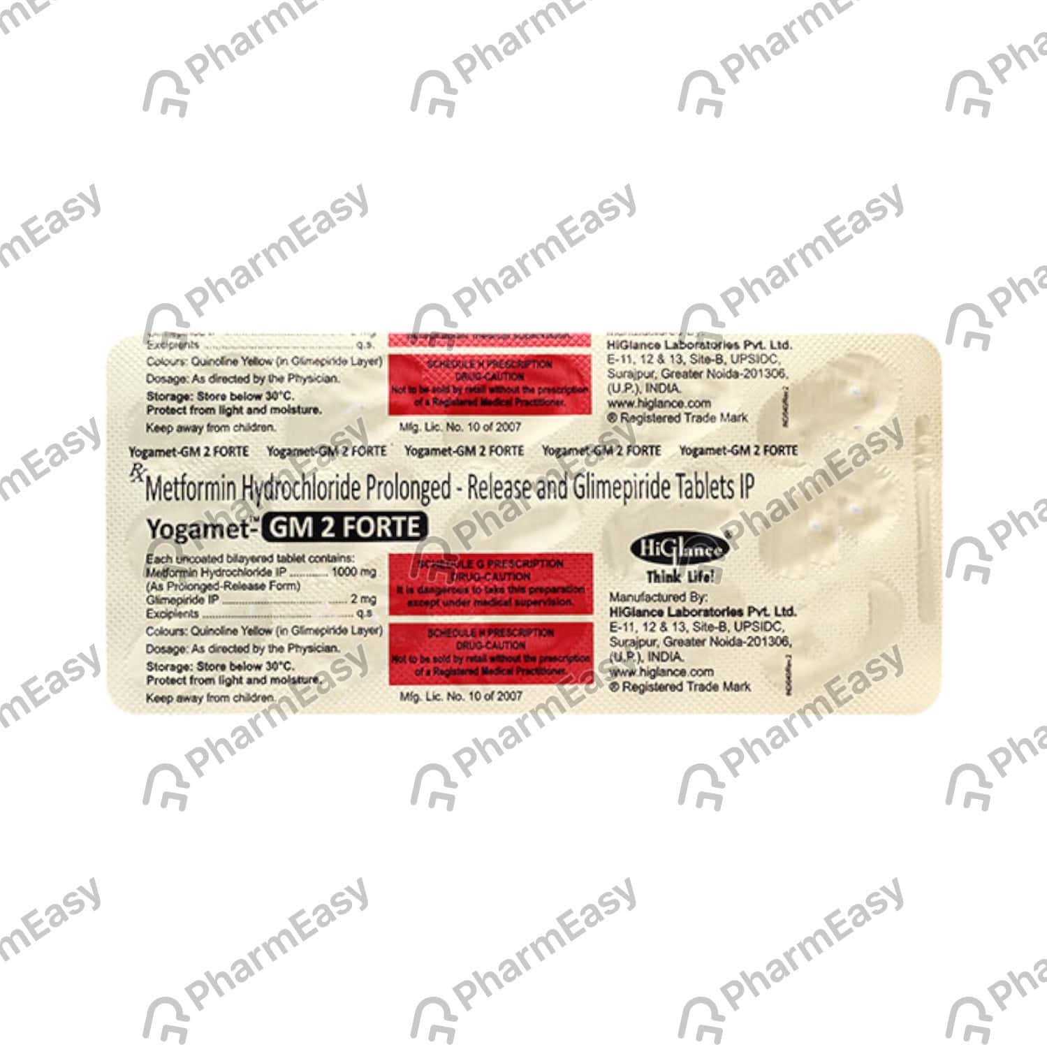 Yogamet Gm 2mg Forte Strip Of 15 Tablets: Uses, Side Effects, Price & Dosage | PharmEasy