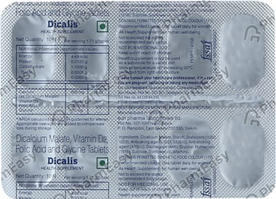 Buy Dicalis Strip Of 10 Tablets Online at Flat 15% OFF | PharmEasy