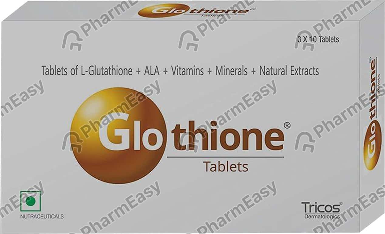 Buy Glo Thione Strip Of 10 Tablets Online at Flat 15% OFF | PharmEasy