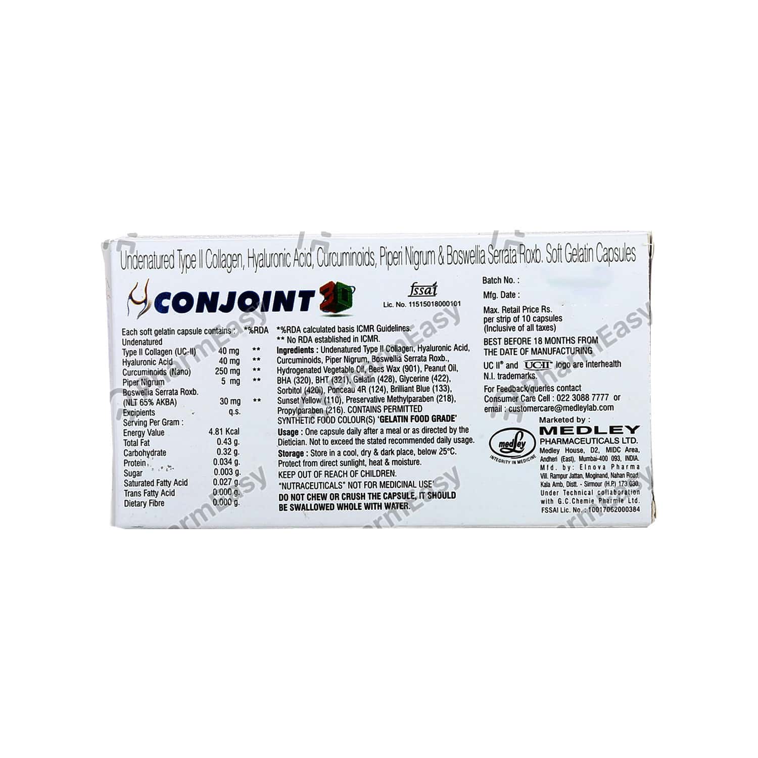 Buy Conjoint D Capsule (10) Online at Flat 18% OFF* | PharmEasy