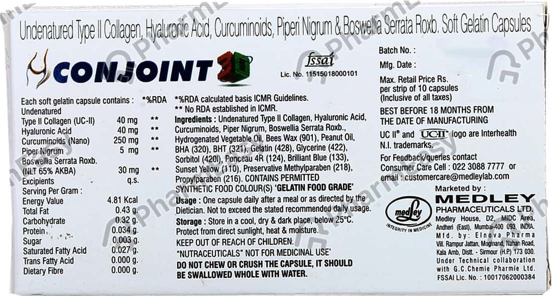 Buy Conjoint 3d Strip Of 10 Capsules Online at Flat 15% OFF | PharmEasy