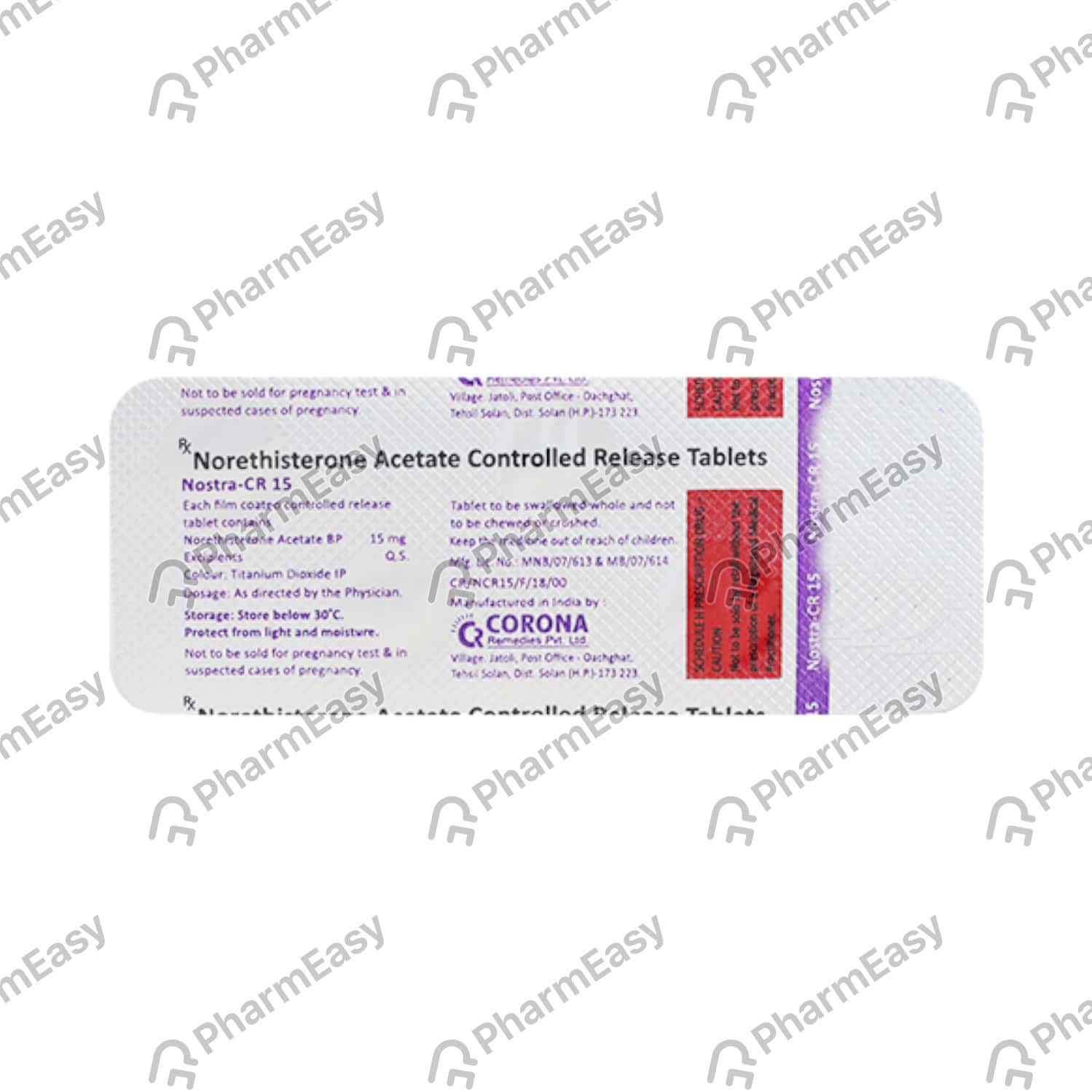 Nostra Cr 15 MG Tablet (5): Uses, Side Effects, Price & Dosage | PharmEasy