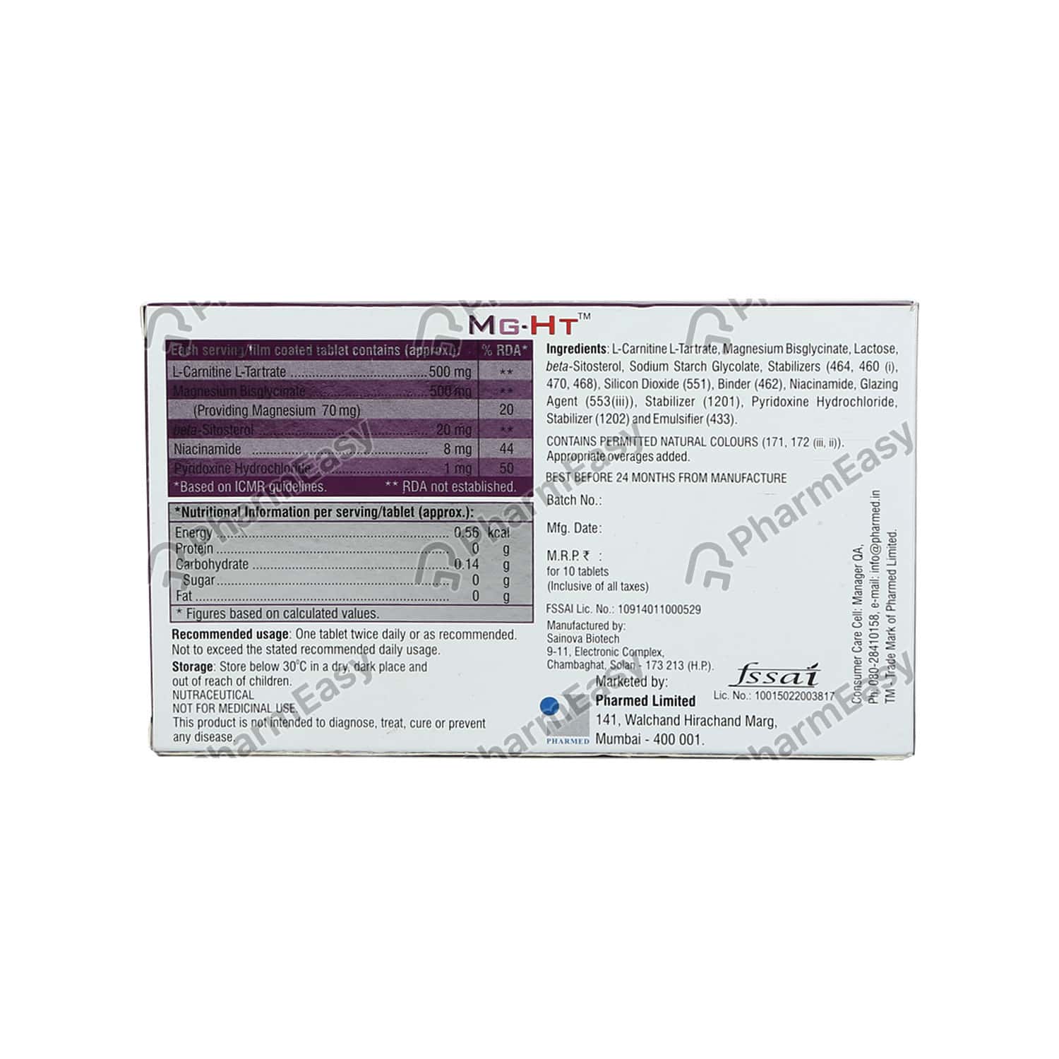 Buy Mg Ht Tab 10'S Online at Flat 18% OFF* | PharmEasy