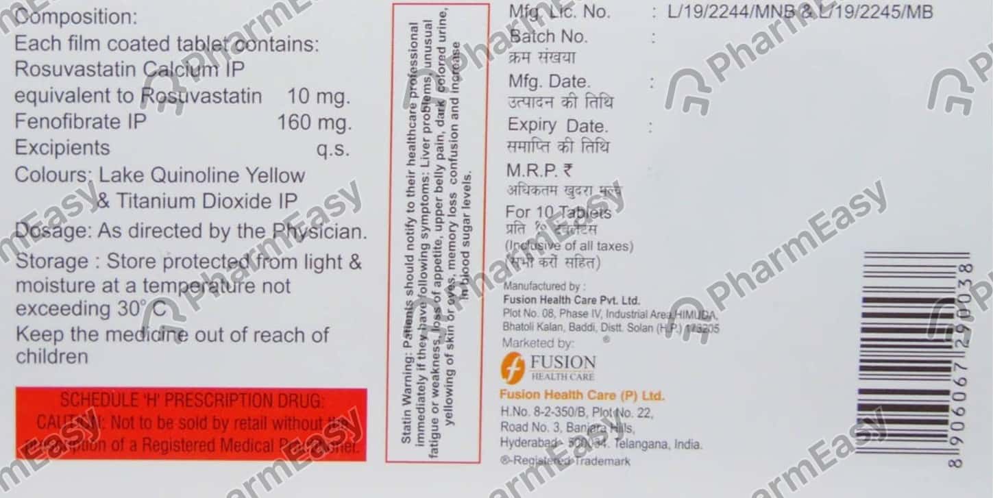 Advastat F Strip Of 10 Tablets: Uses, Side Effects, Price & Dosage ...