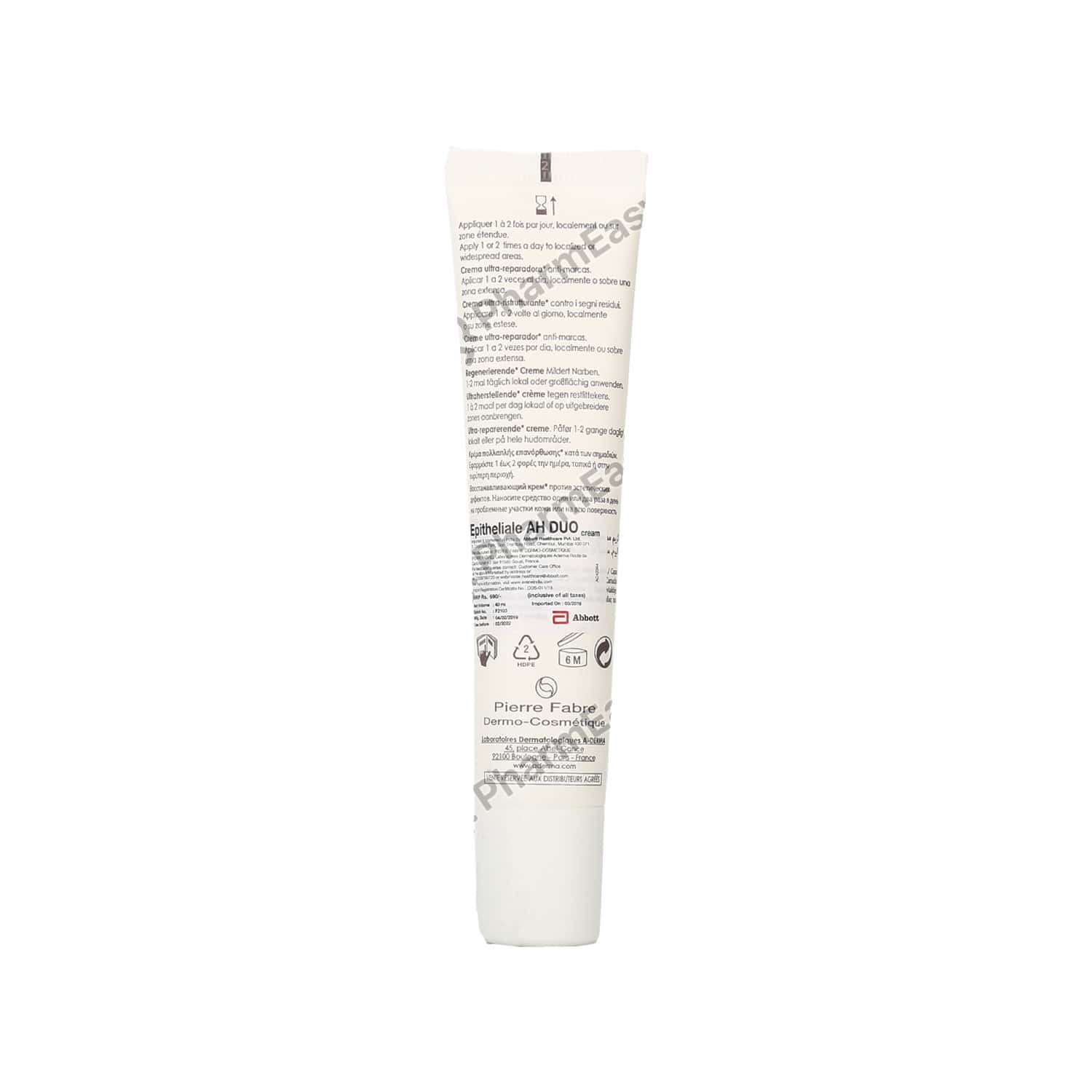 Buy A DERMA EPITHELIALE AH DUO TUBE OF 40ML CREAM Online & Get Upto 60% ...