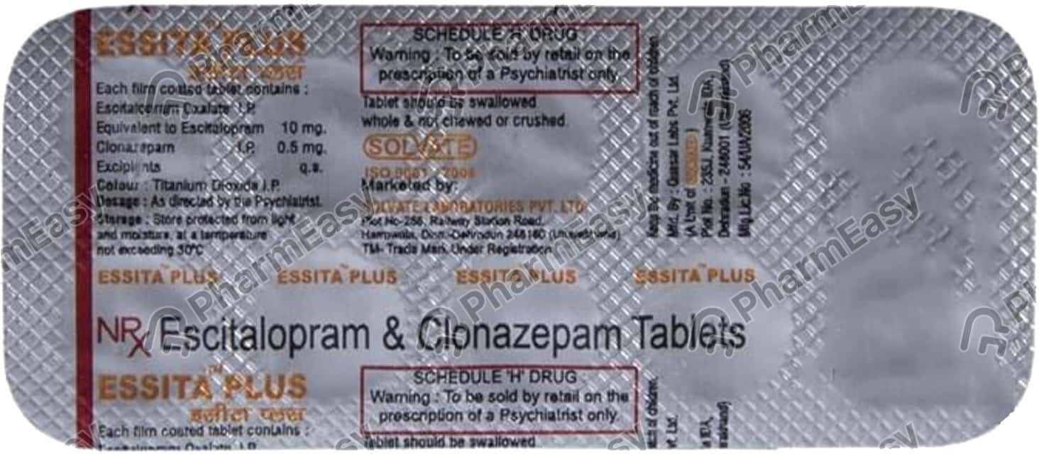 Essita Plus Strip Of 10 Tablets: Uses, Side Effects, Price & Dosage ...