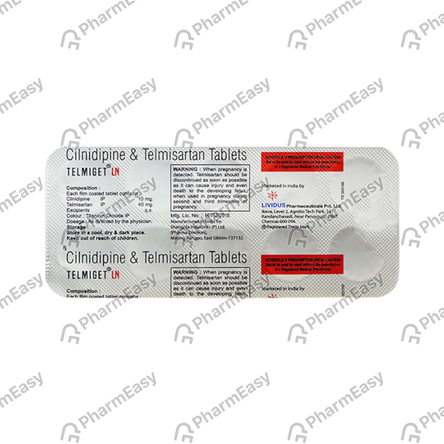Telmiget Ln Strip Of 10 Tablets: Uses, Side Effects, Price & Dosage ...