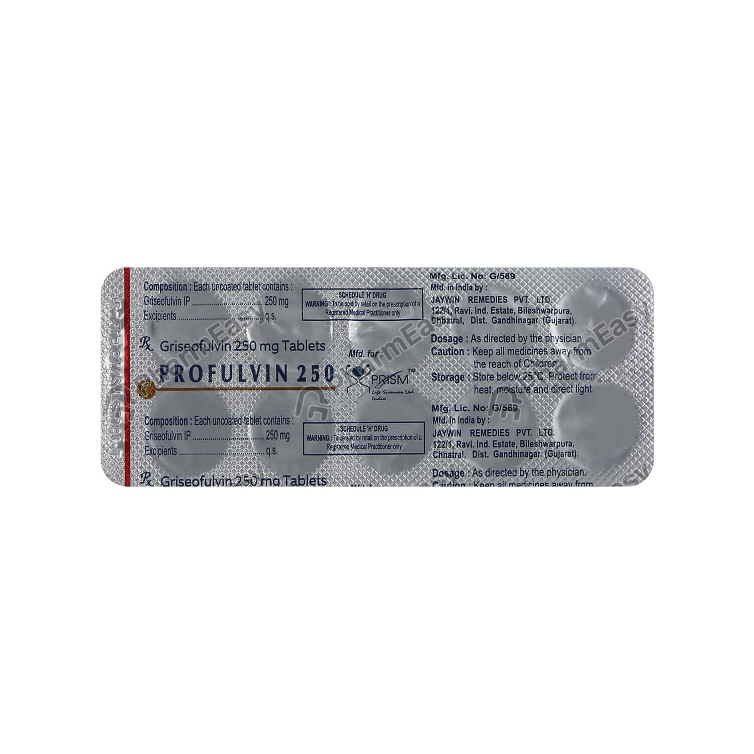 Buy Profulvin 250 MG Tablet (10) Online at Flat 15% OFF | PharmEasy