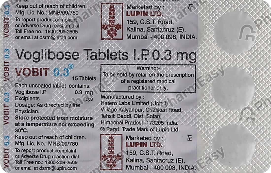 Vobit 0.3 MG Tablet (15): Uses, Side Effects, Price & Dosage | PharmEasy