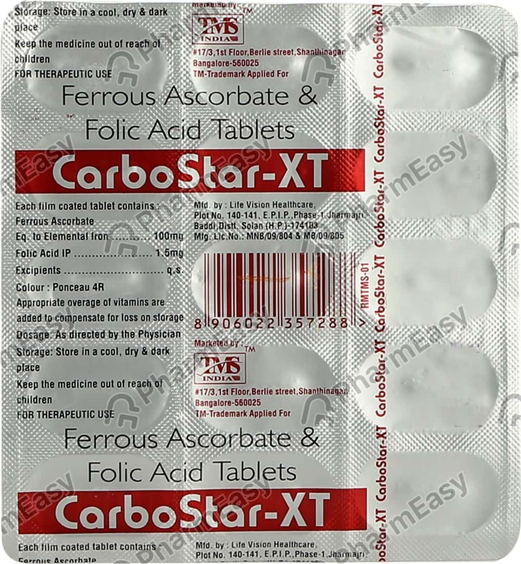 Carbostar Xt Strip Of 15 Tablets: Uses, Side Effects, Price & Dosage ...