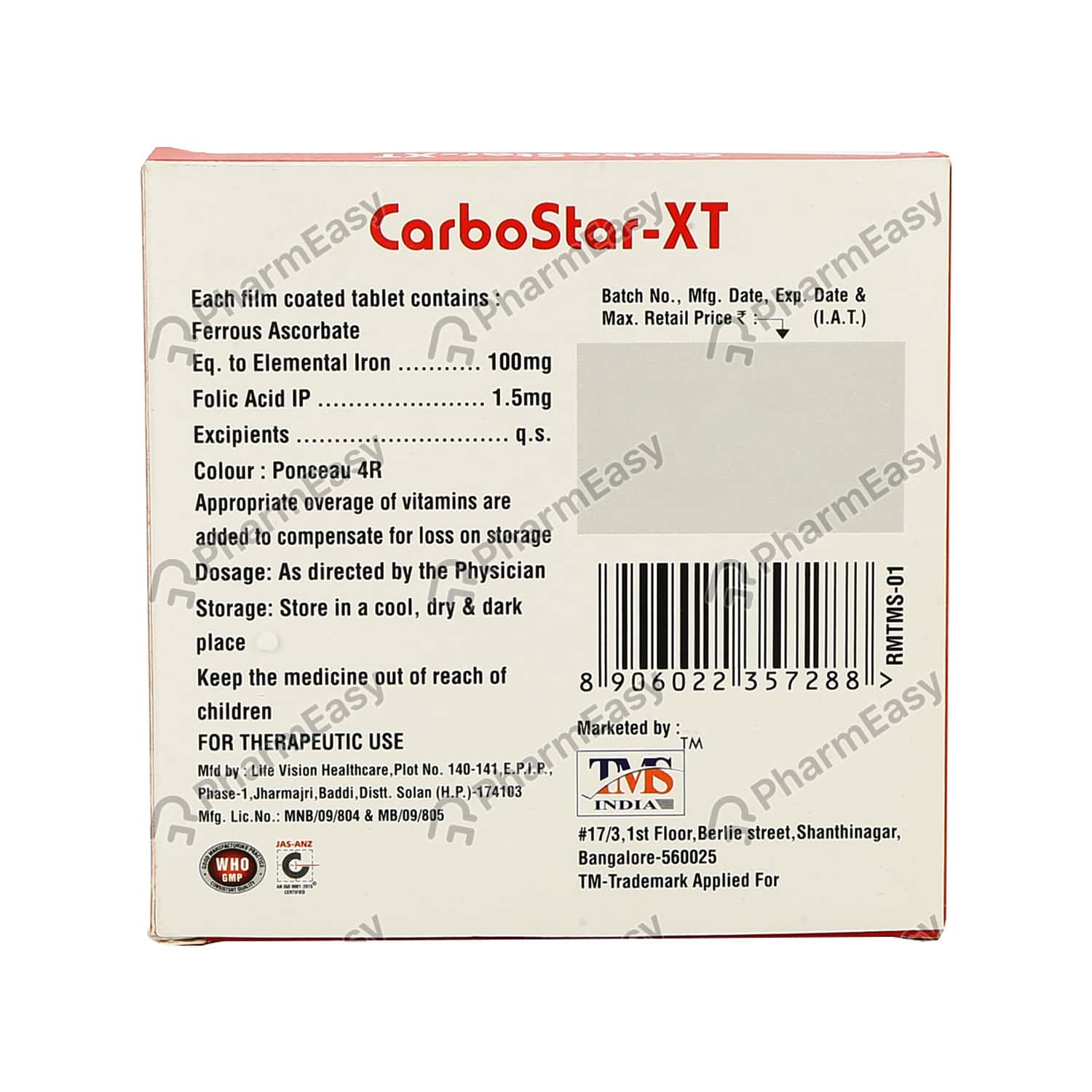 Carbostar Xt Tab 15'S - Uses, Side Effects, Dosage, Composition & Price ...