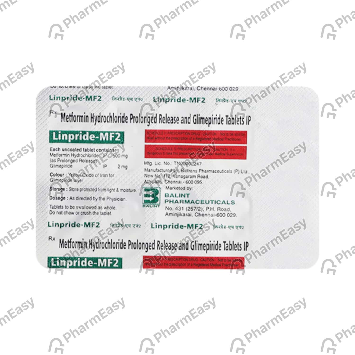 Linpride Mf 2mg Strip Of 10 Tablets: Uses, Side Effects, Price & Dosage ...