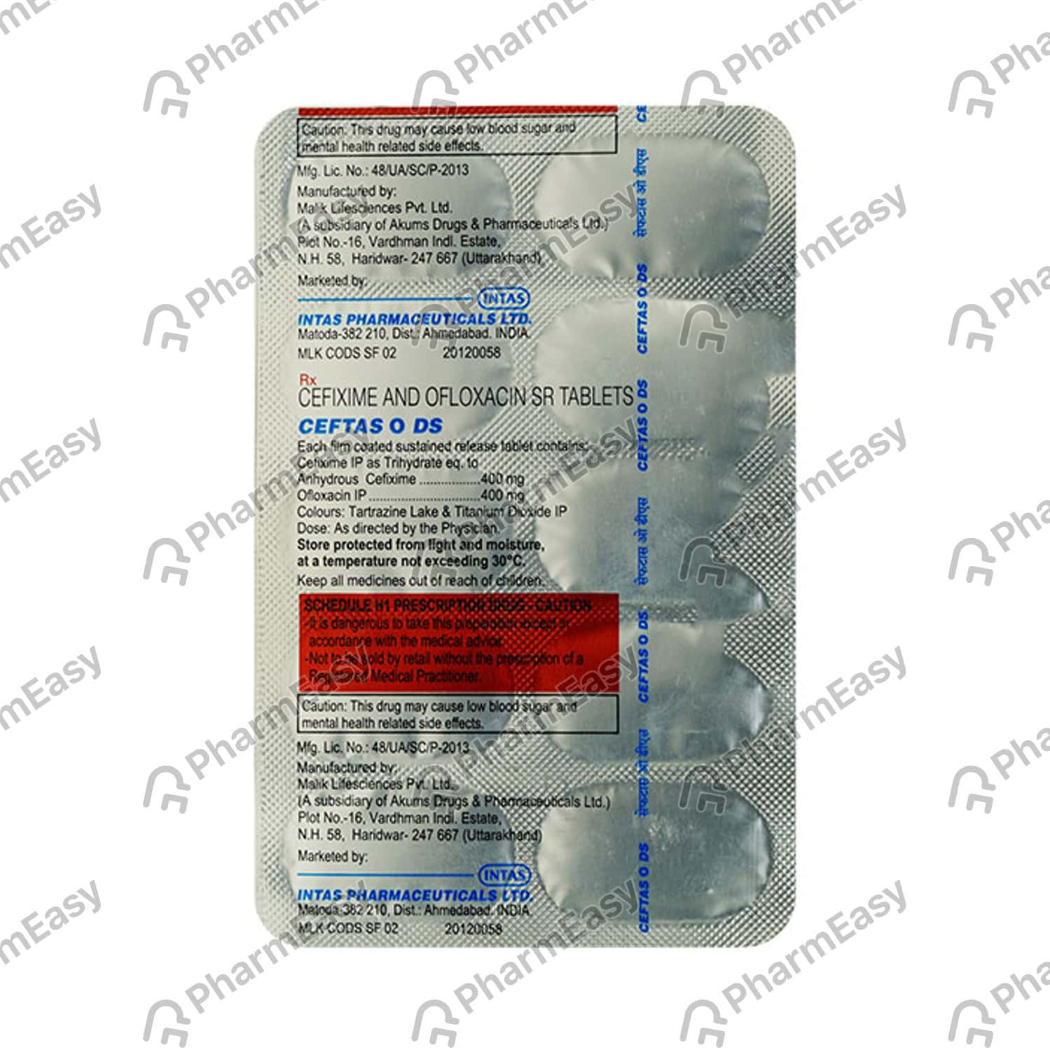 Ceftas O Ds Strip Of 10 Tablets: Uses, Side Effects, Price & Dosage ...