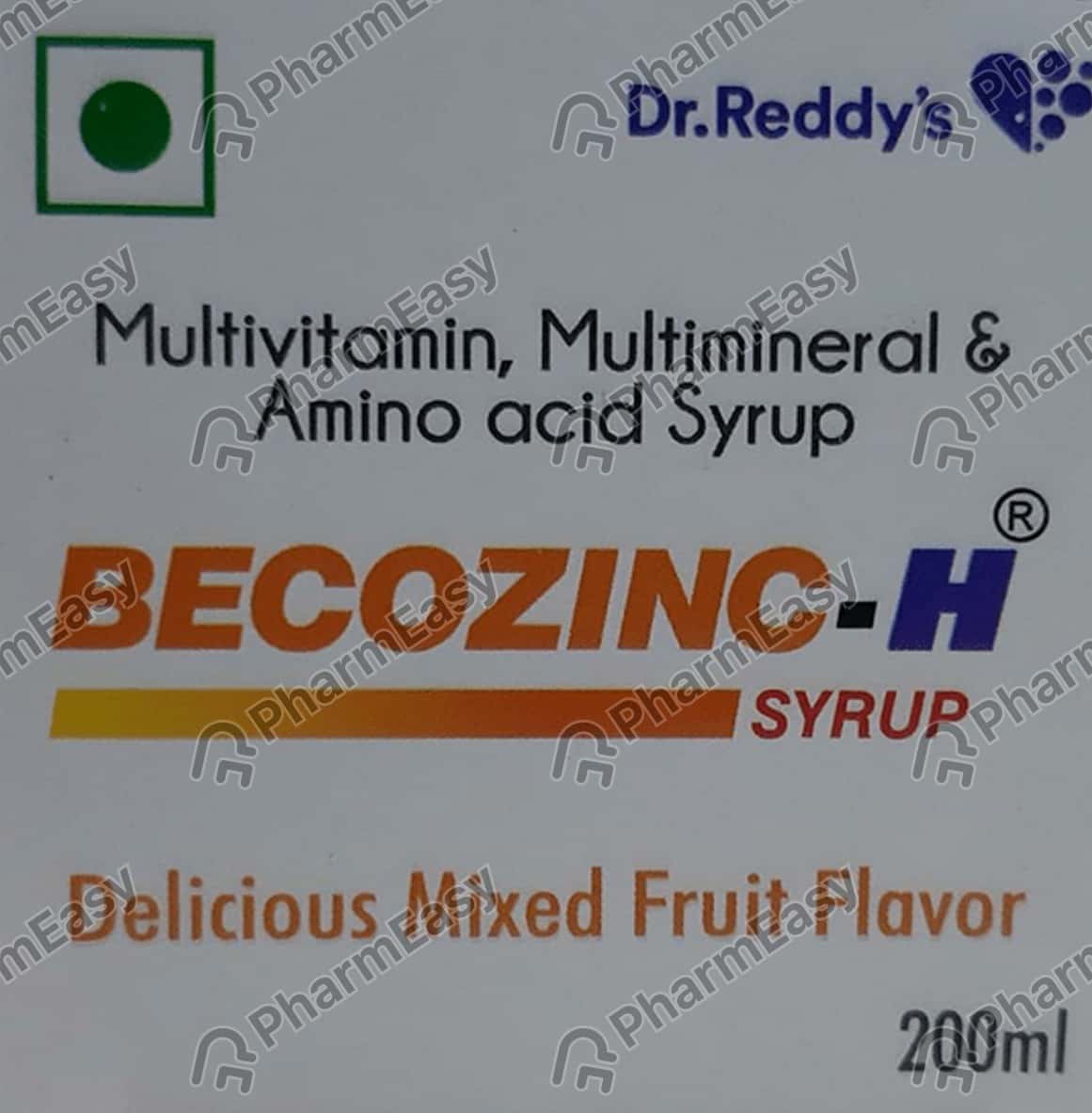 Buy Becozinc H Mixed Friut Flavour Bottle Of 200ml Syrup Online at Flat ...