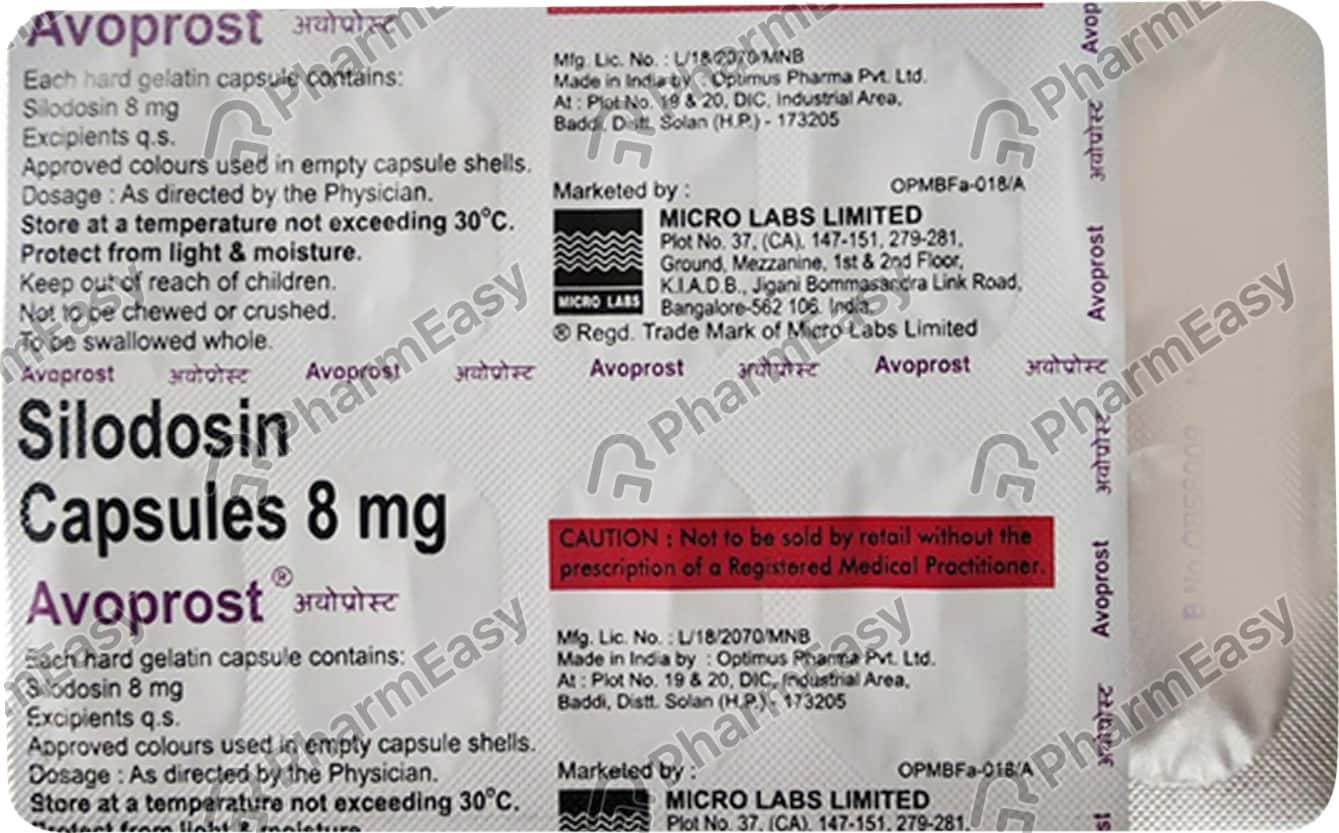Avoprost 8 MG Capsule (10): Uses, Side Effects, Price & Dosage | PharmEasy