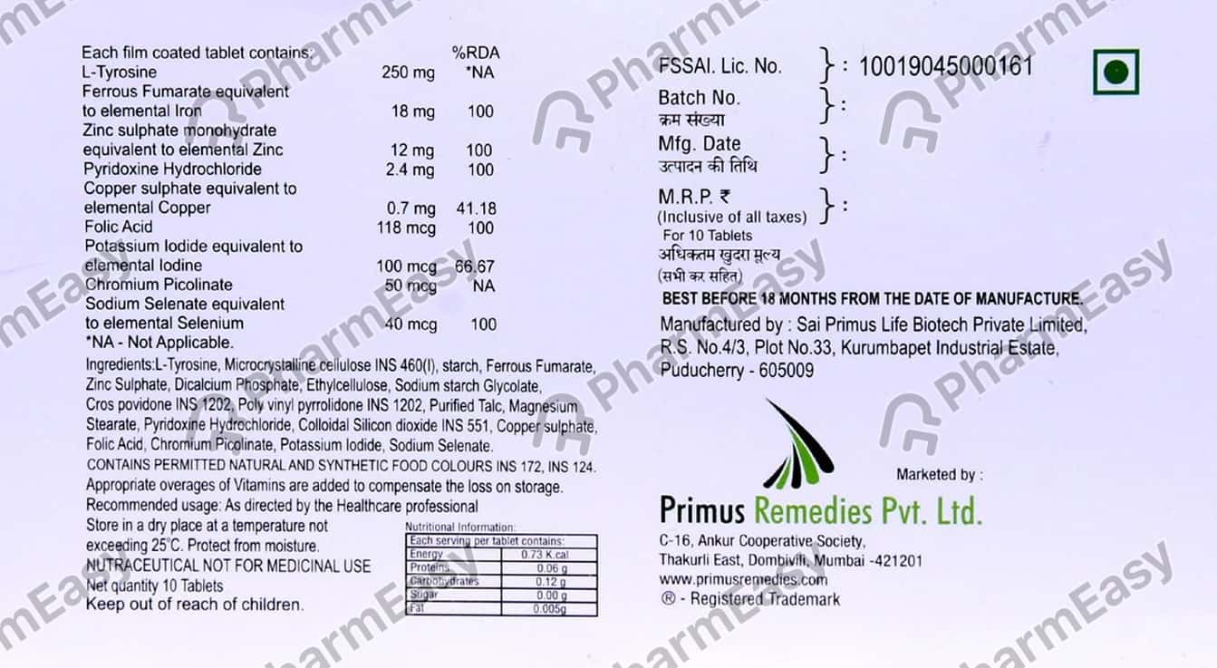 Buy Thyrorich Plus Strip Of 10 Tablets Online at Flat 15% OFF | PharmEasy