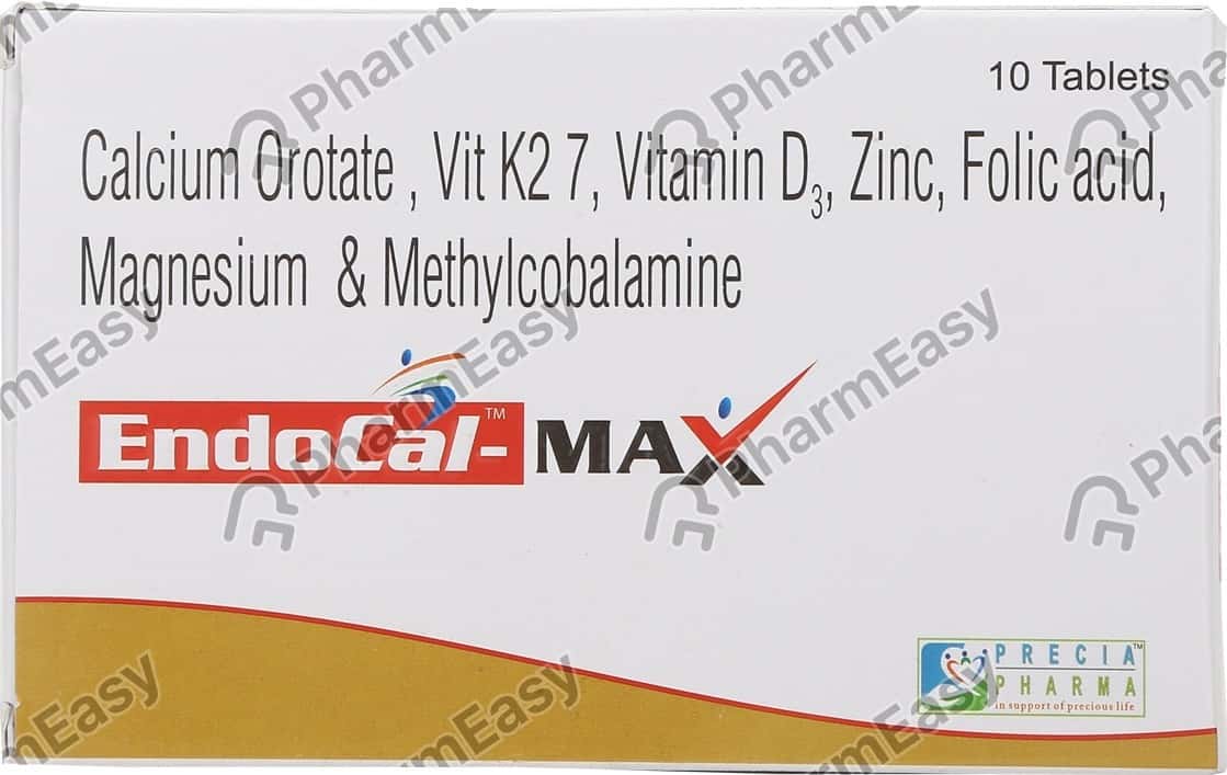 Buy Endocal Max Strip Of 10 Tablets Online & Save Up to 24% at PharmEasy