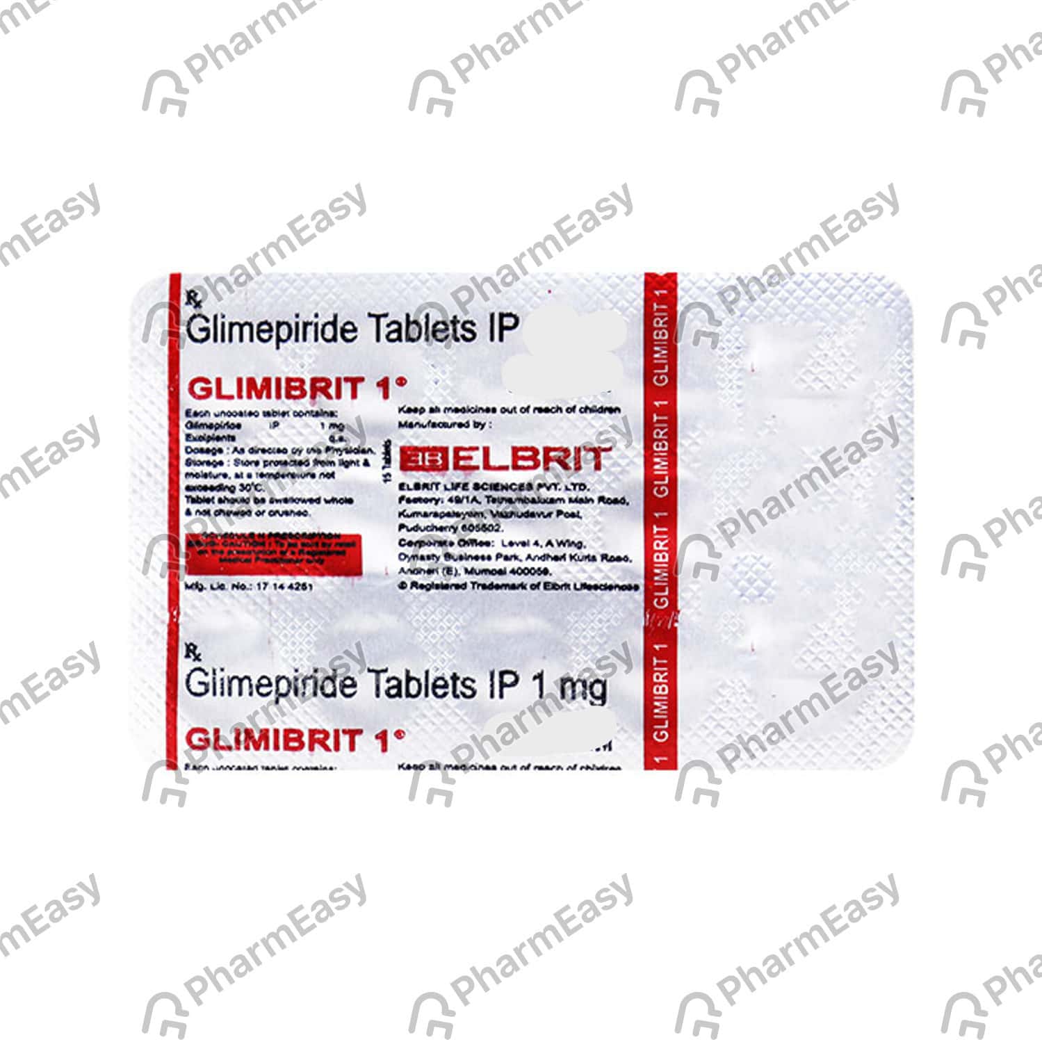 Glimibrit 1 MG Tablet (15): Uses, Side Effects, Price & Dosage | PharmEasy