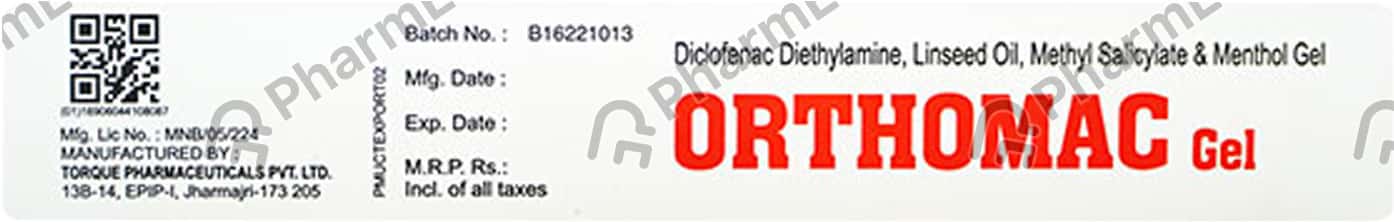 Orthomac Gel 30gm: Uses, Side Effects, Price & Dosage | PharmEasy