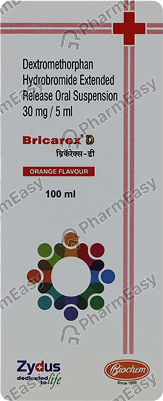 Bricarex D 30 MG Suspension (100): Uses, Side Effects, Price & Dosage ...