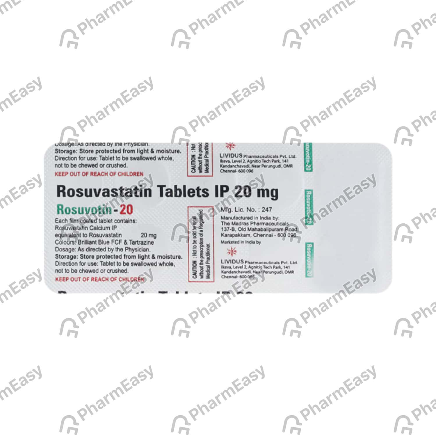 Rosuvotin 20 MG Tablet (10): Uses, Side Effects, Price & Dosage | PharmEasy