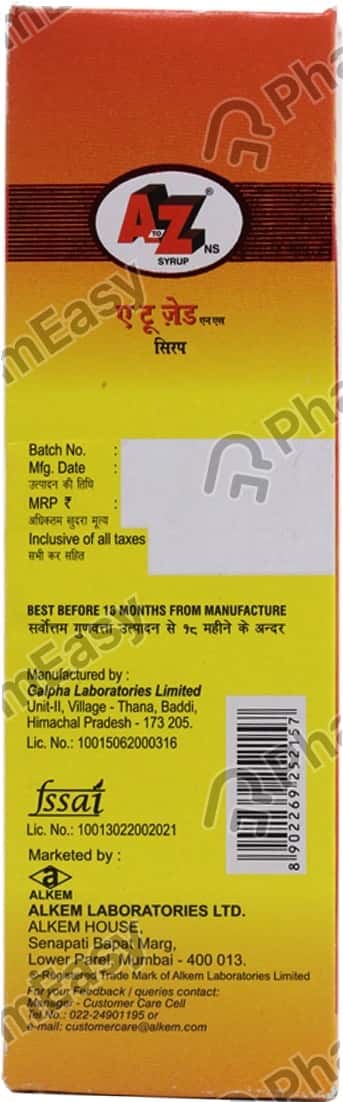 A To Z Ns Mango Flavour Syrup 200ml: Uses, Side Effects, Price & Dosage ...