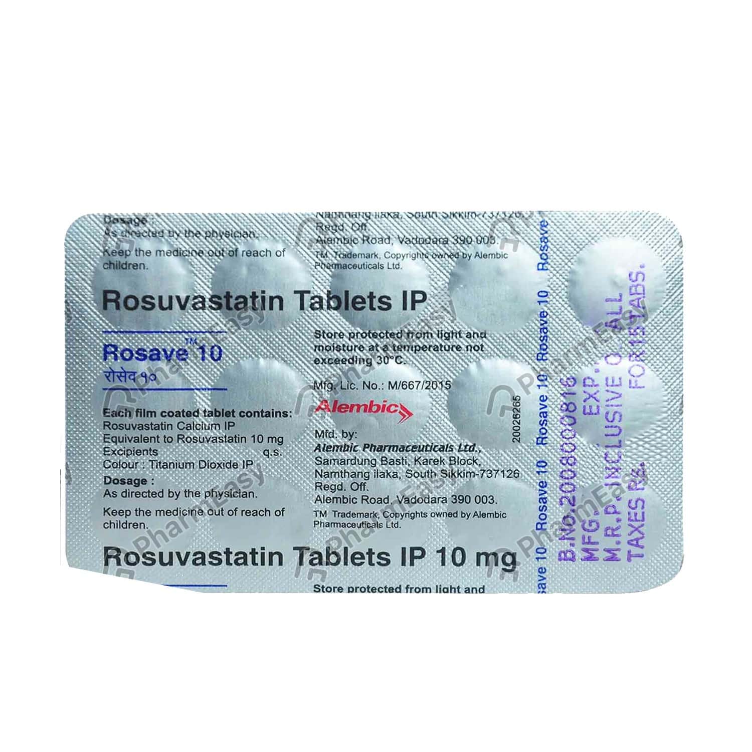 Rosave 10 MG Tablet (15) - Uses, Side Effects, Dosage, Composition ...
