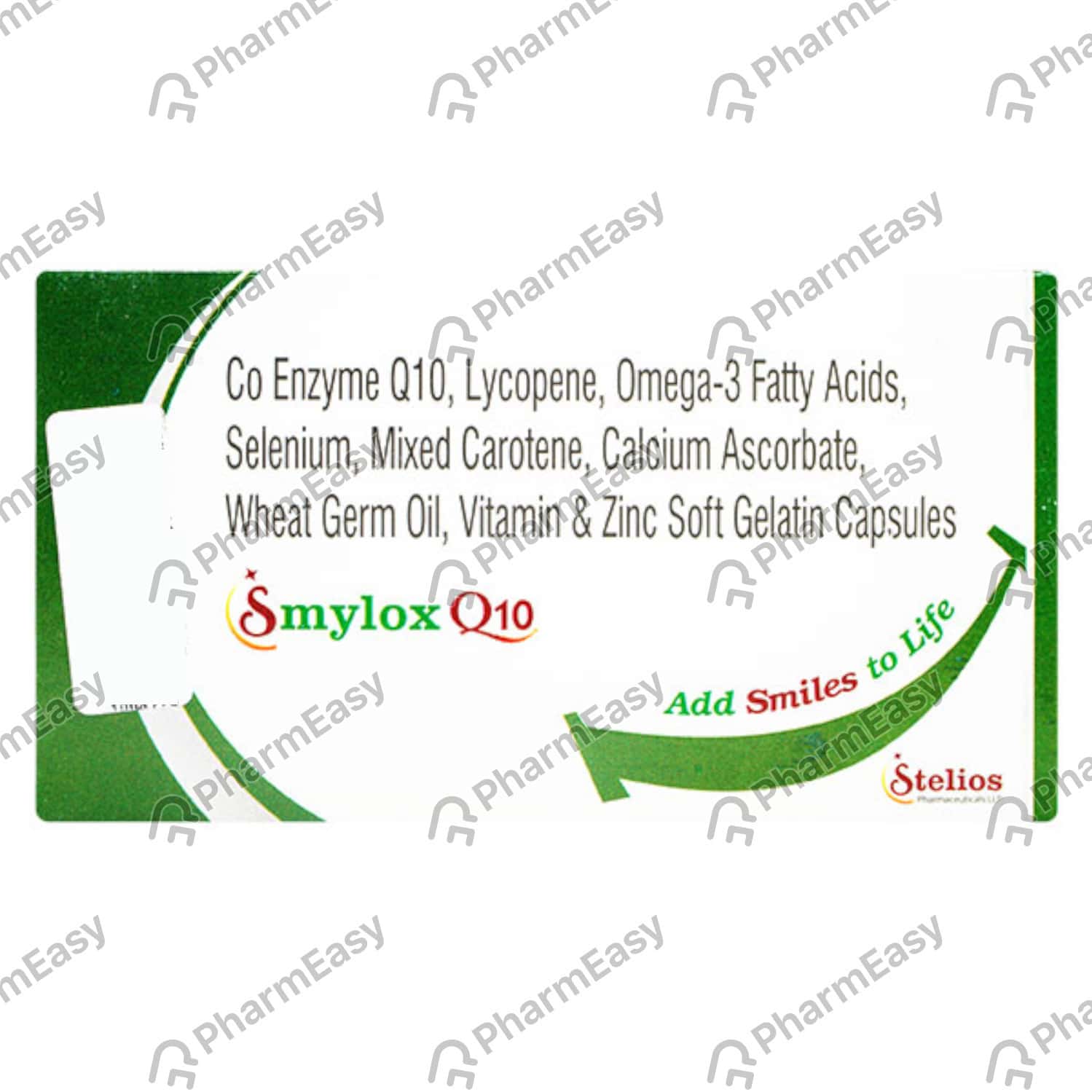 Buy Smylox Q10 Strip Of 10 Softgel Capsules Online & Save Up to 24% at PharmEasy