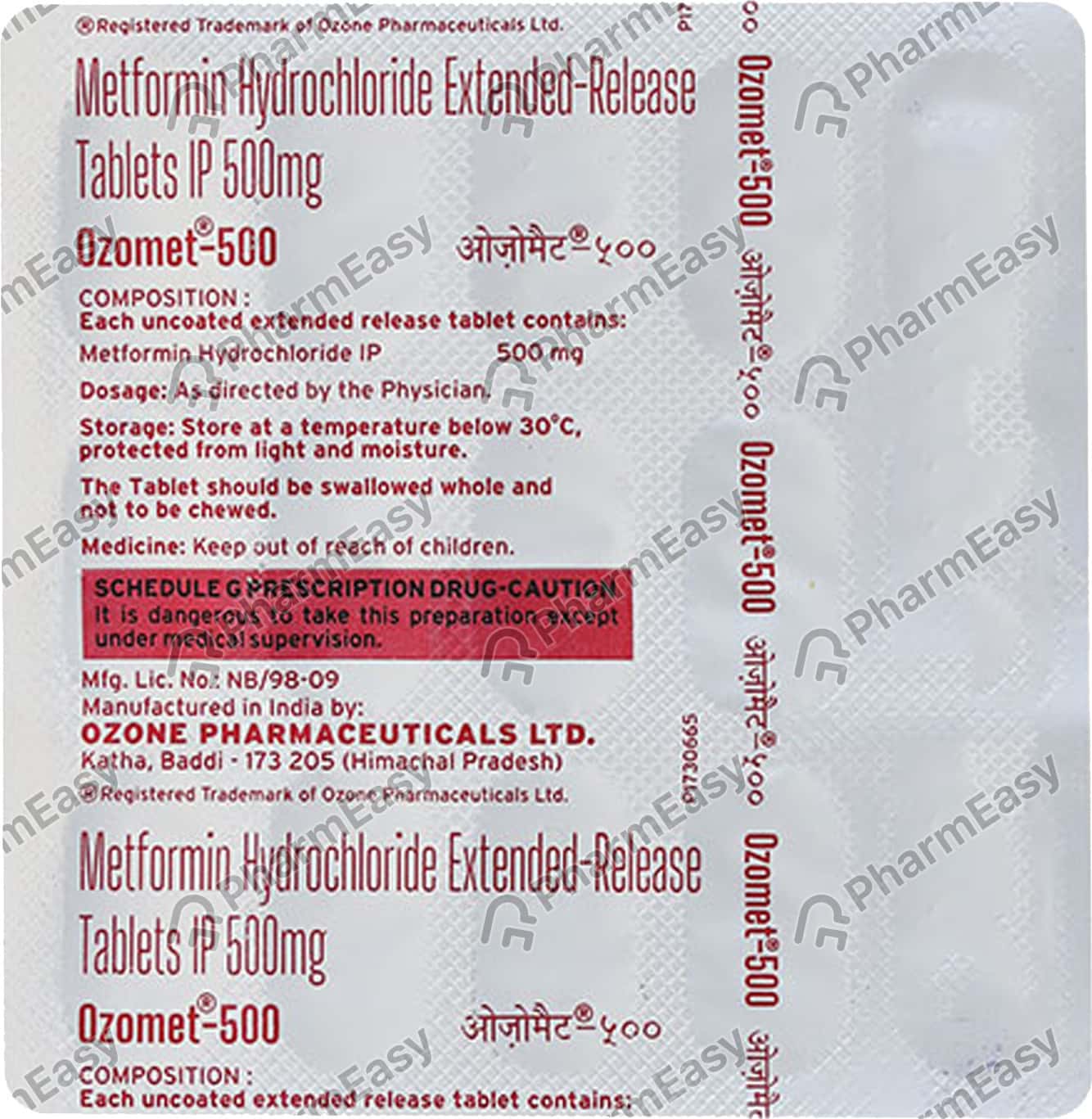 Ozomet 500 MG Tablet (15): Uses, Side Effects, Price, Dosage ...