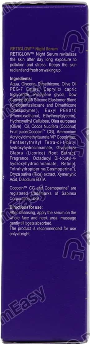 Buy RETIGLOW NIGHT SERUM 30ML Online & Get Upto 60% OFF at PharmEasy