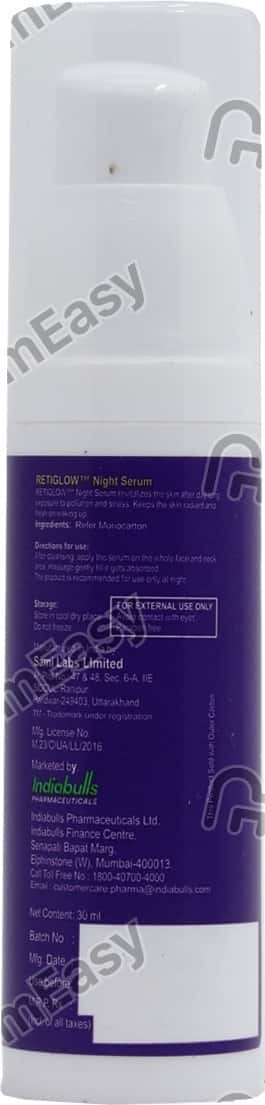 Buy RETIGLOW NIGHT SERUM 30ML Online & Get Upto 60% OFF at PharmEasy