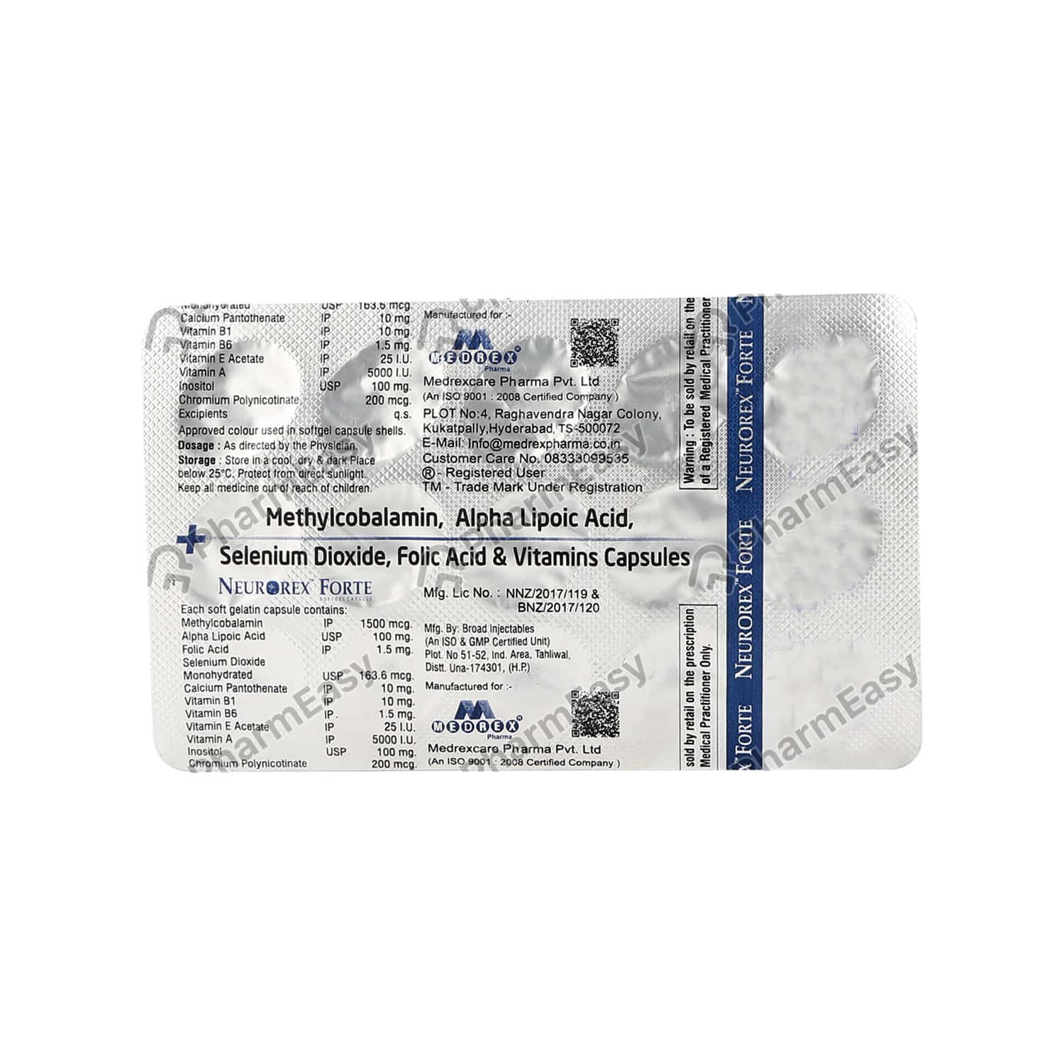 Buy Neurorex Forte Strip Of 15 Capsules Online at Flat 15% OFF | PharmEasy