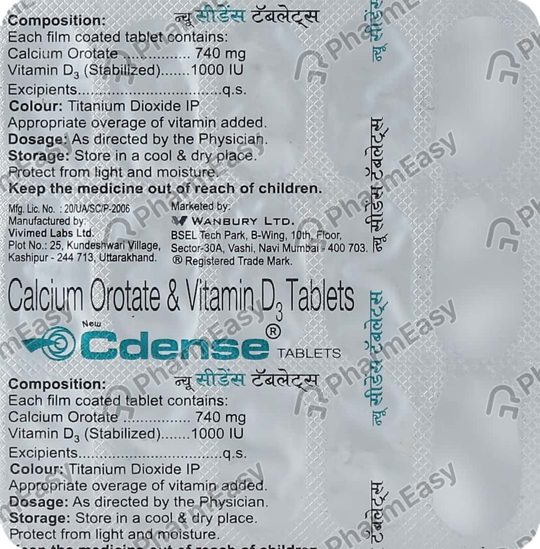 New Cdense Tablets 15'S: Uses, Side Effects, Price, Dosage ...