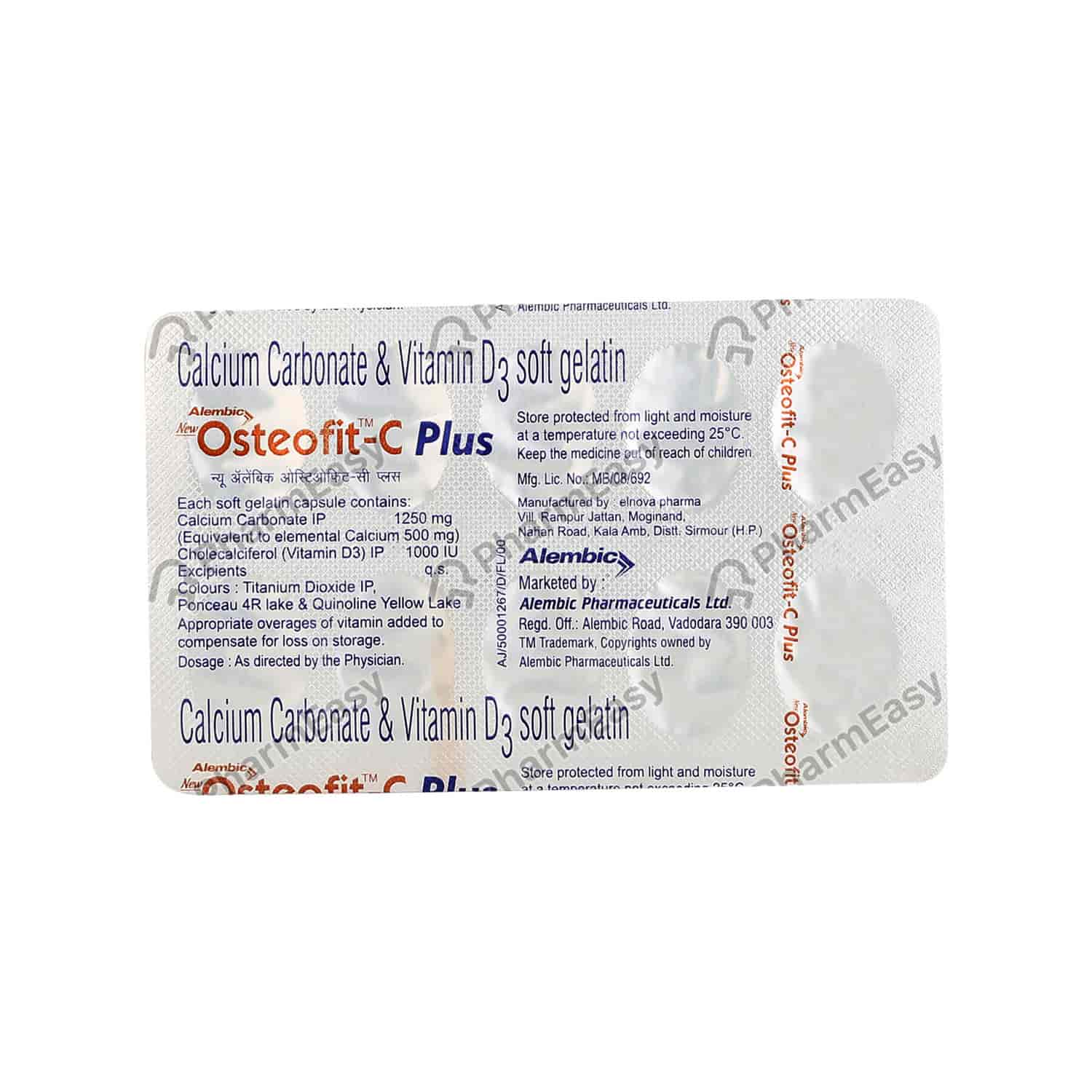 New Alembic Osteofit C Plus Cap 10'S - Uses, Side Effects, Dosage ...